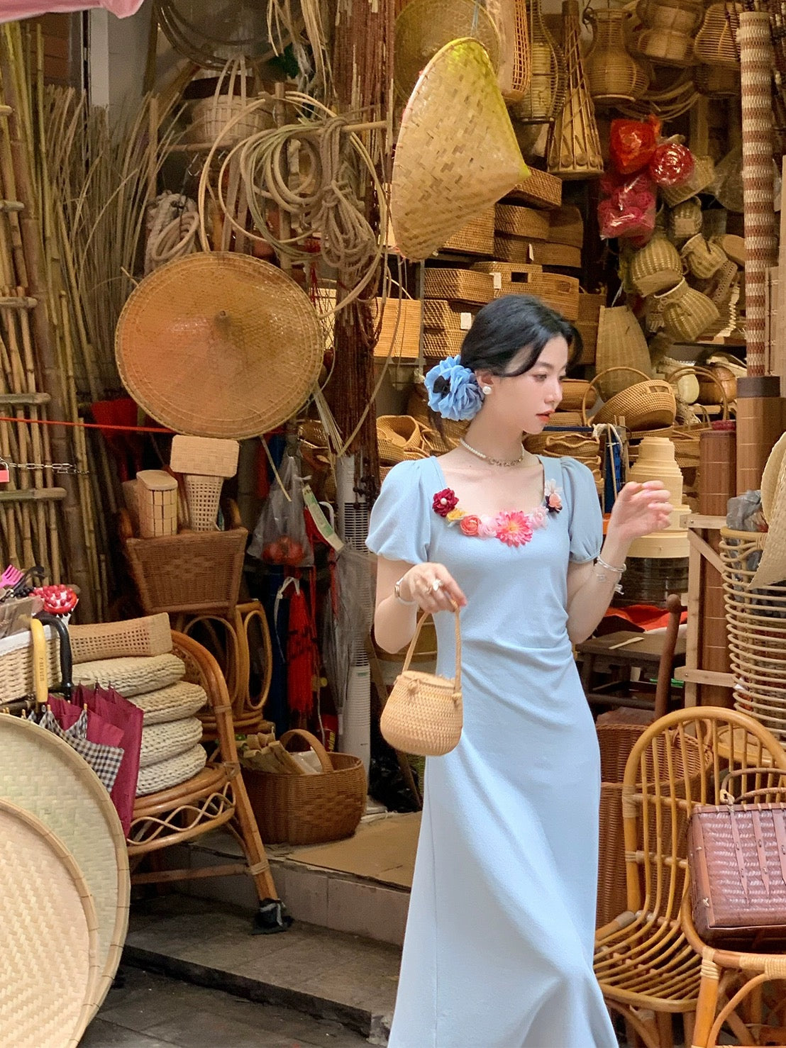 Auntie Lu and Uncle Zhuo "Ballet" French retro summer feminine knitte ...