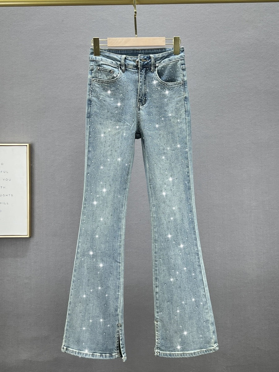 European jeans women's trendy 2024 spring new high-waisted slim-fittin ...