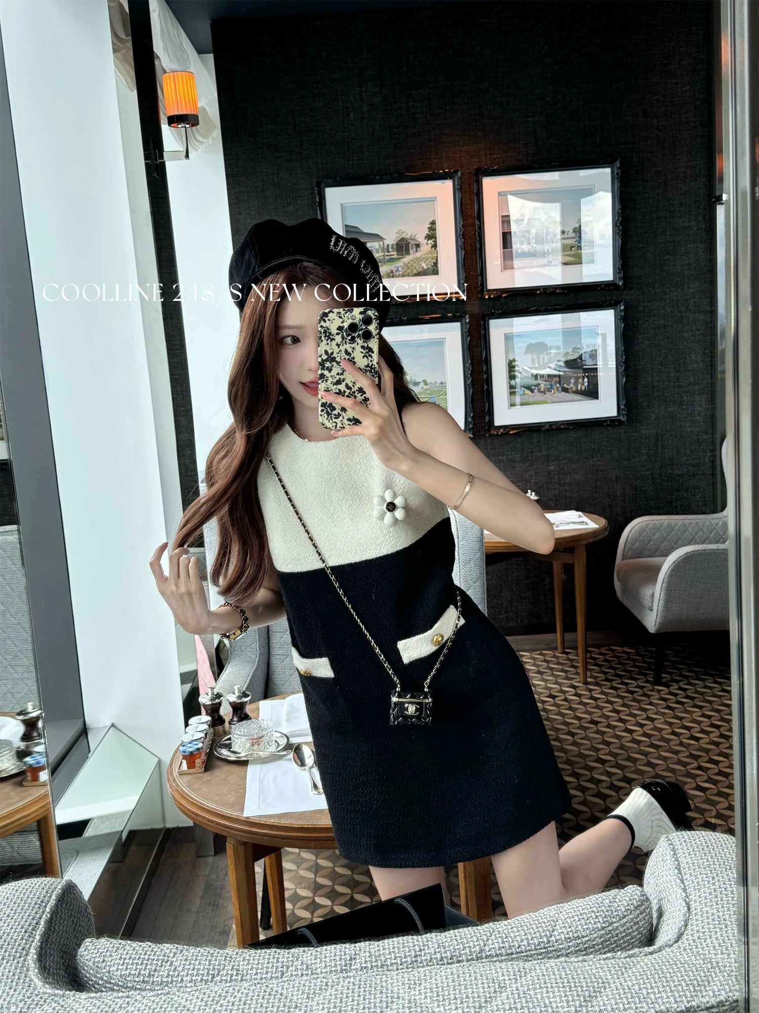 COOLLINE Lin Zixi Miss Cheongdamdong black and white small fragrance e ...